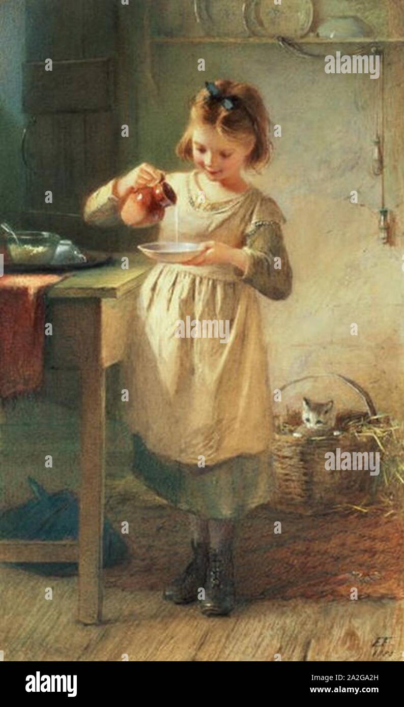Emily Farmer - Kitty's Breakfast Stock Photo - Alamy