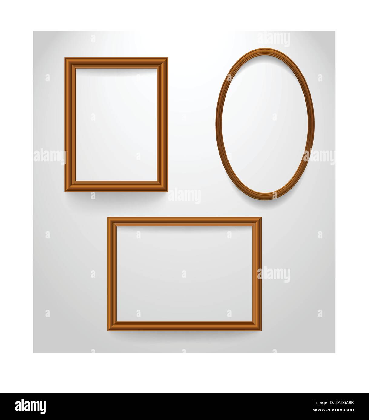 Blank art frames grey Stock Vector Images - Alamy