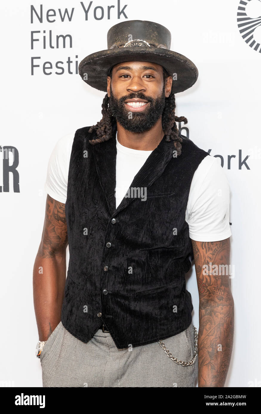 New York, NY - October 2, 2019: DeAndre Jordan attends screening of ...