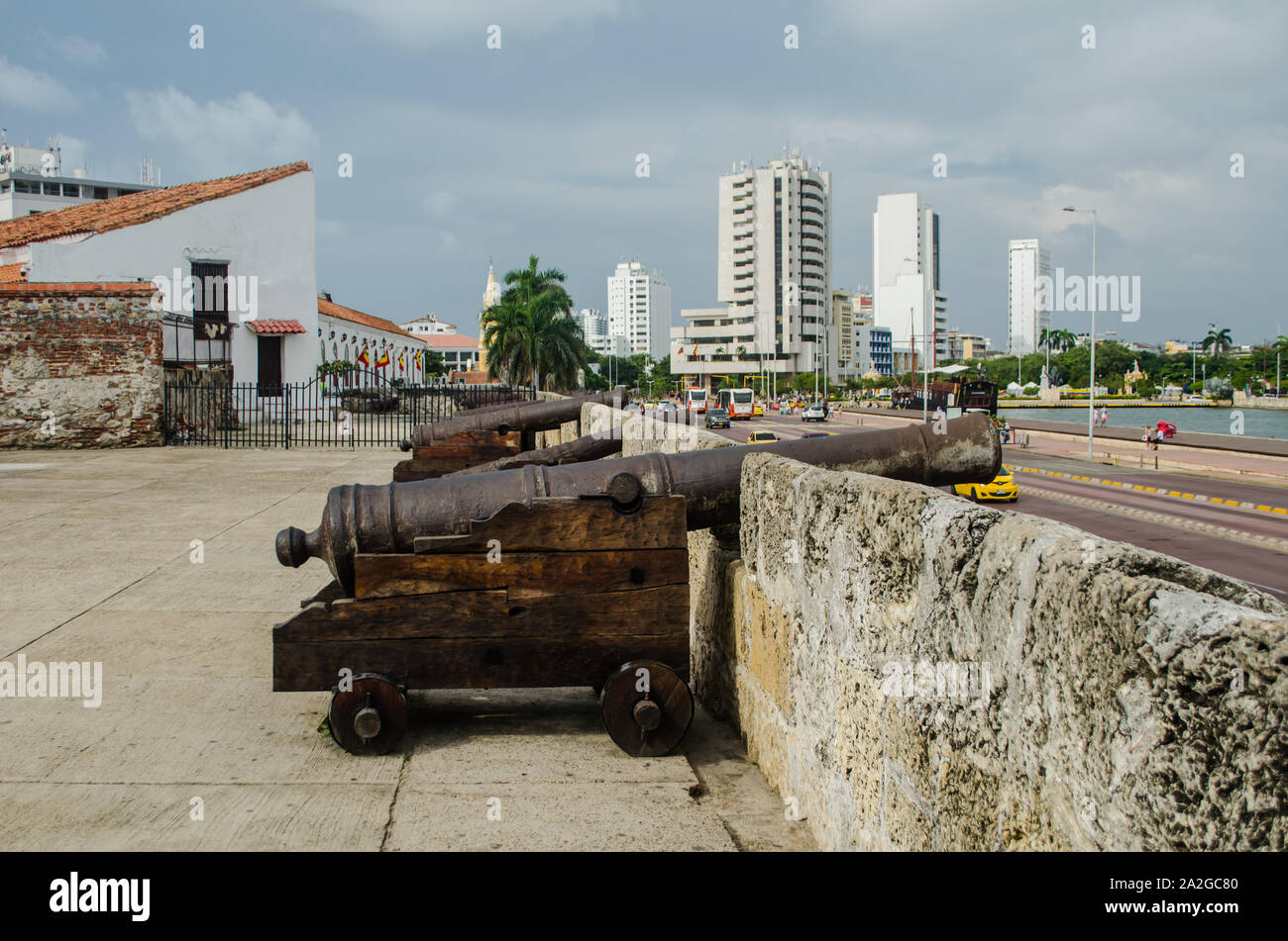 Colonial architecture in the Walled City Stock Photo - Alamy