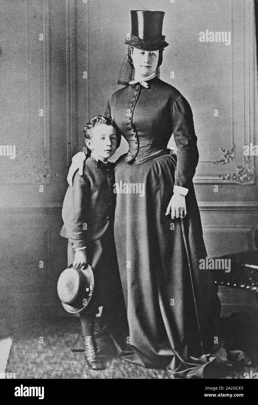 Empress Eugenie with her only child Stock Photo - Alamy