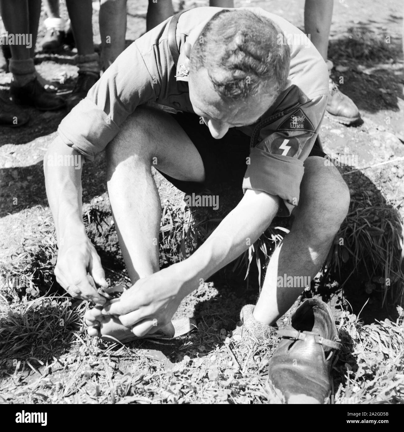 Uniform uniforms feet Black and White Stock Photos & Images - Alamy