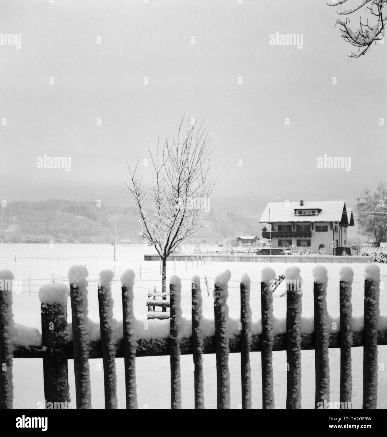 Immenstadt germany snow Black and White Stock Photos & Images - Alamy