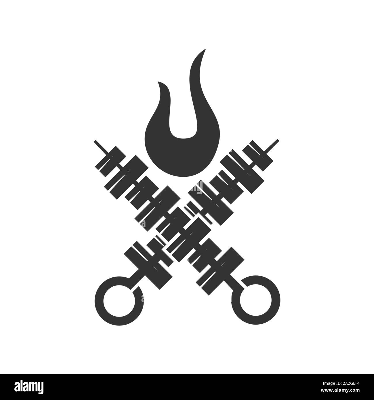 Barbecue Beef Roast logo template vector badge Design Isolated Stock ...