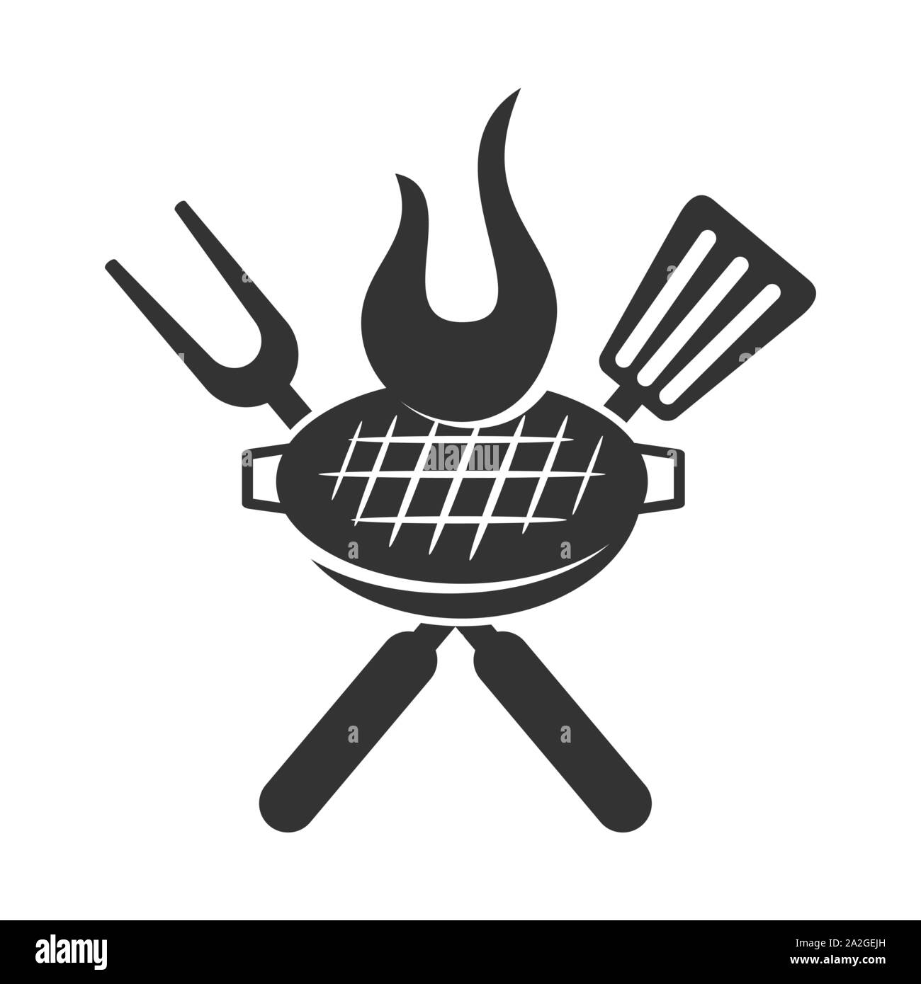 Barbecue Roast logo template vector badge Design Isolated Stock Vector ...