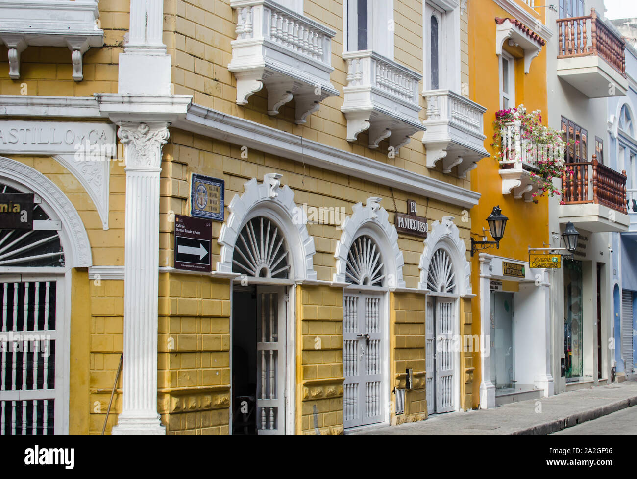 Colonial architecture in the Walled City Stock Photo - Alamy