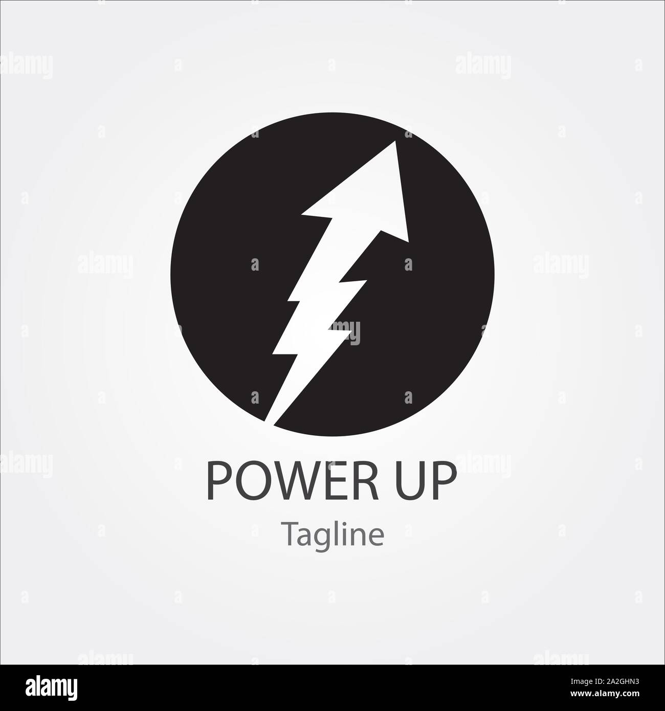 Arrow UP lightning Electric power logo, icons, template - vector eps 10 ...