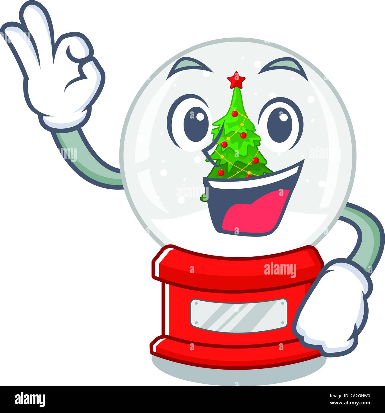 Okay christmas snow globe the cartoon shape Stock Vector Image & Art ...