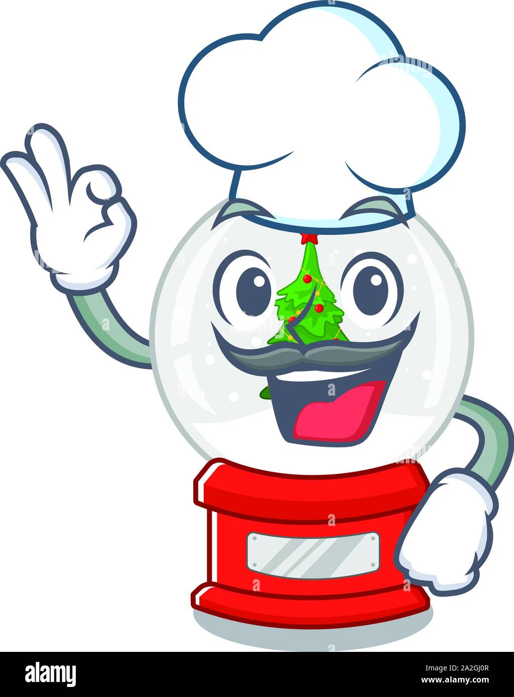 Chef christmas snow globe the cartoon shape Stock Vector Image & Art ...