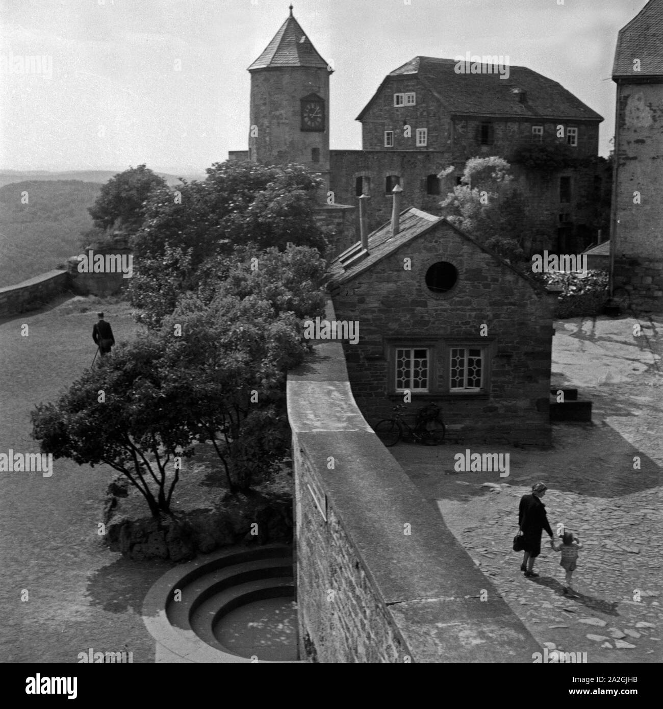 Die Burg Waldeck am Edersee in Hessen, Deutschland 1930er Jahre ...