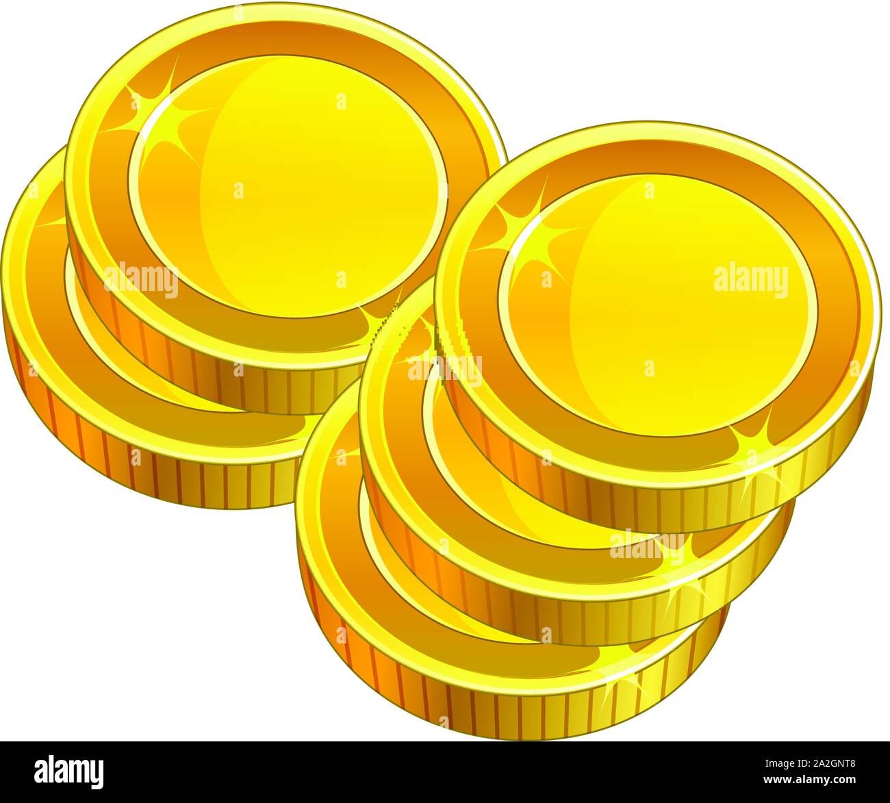 Gold Coin Stack - Free Market - Icon as EPS 10 File Stock Vector Image ...