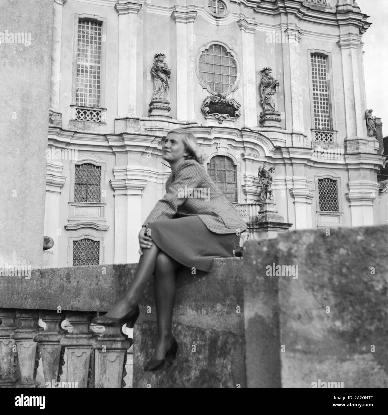 Church twin towers in Black and White Stock Photos & Images - Alamy