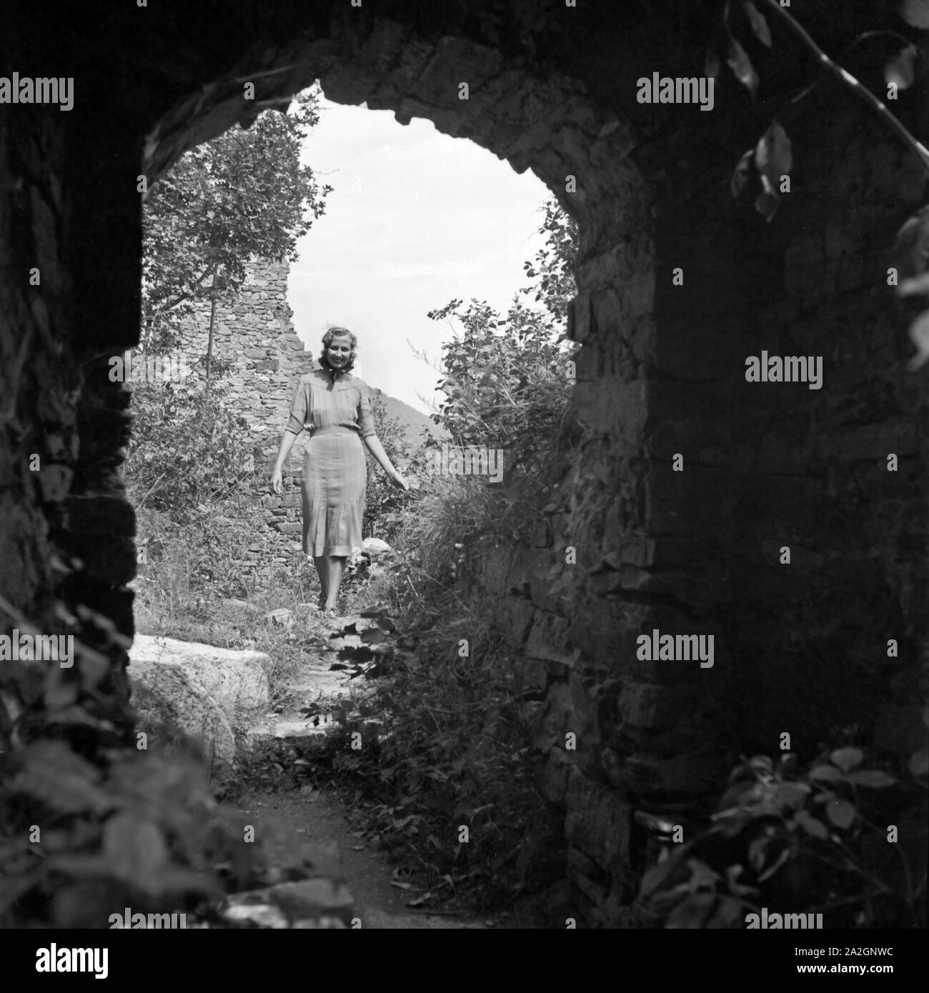 Remains of the old castle Black and White Stock Photos & Images - Alamy