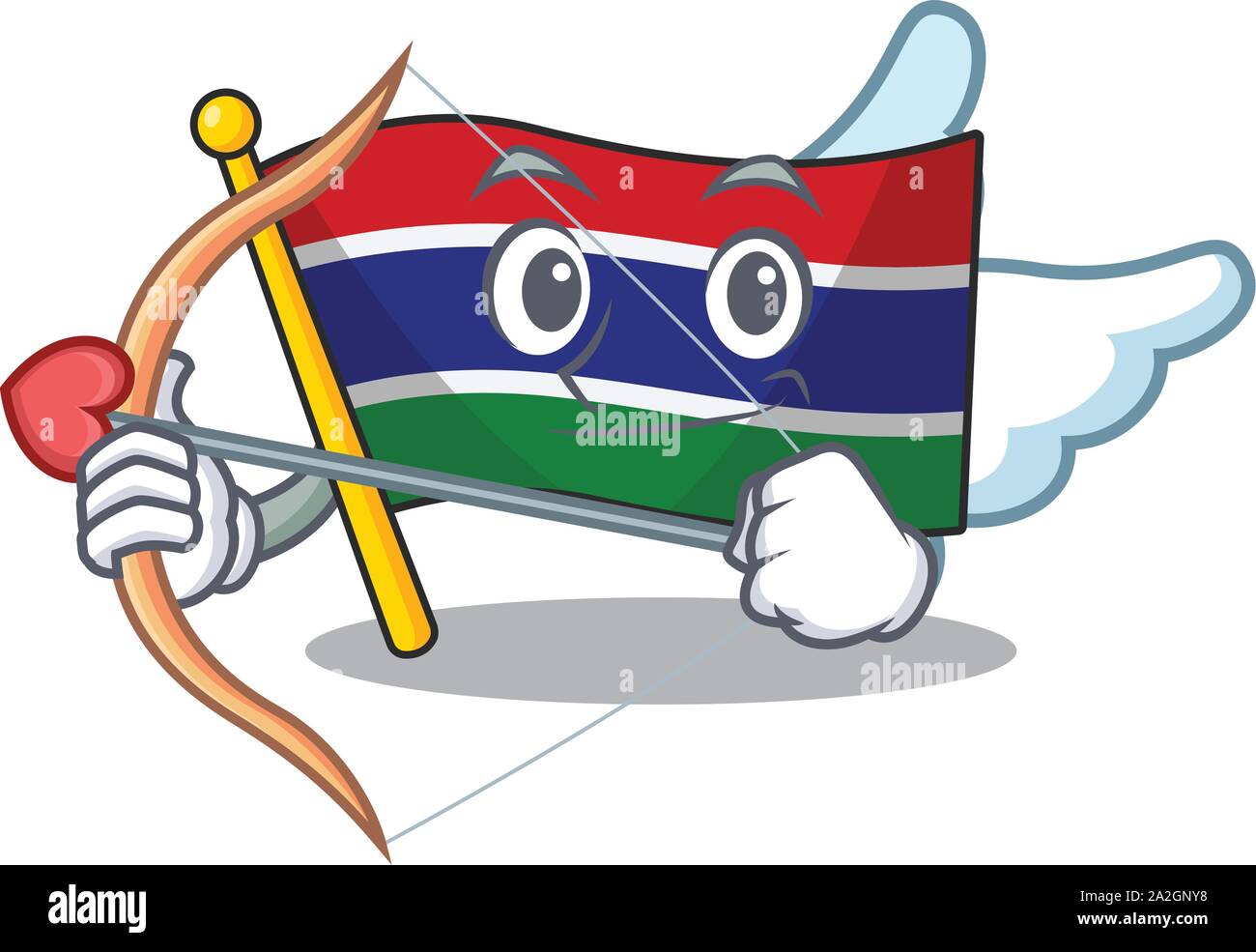 Cupid flag gambia isolated in the character Stock Vector Image & Art ...