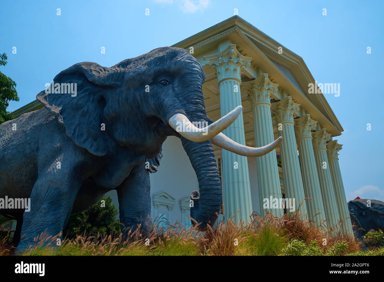 The exterior view of the Natural History Museum Satwa in Batu City ...