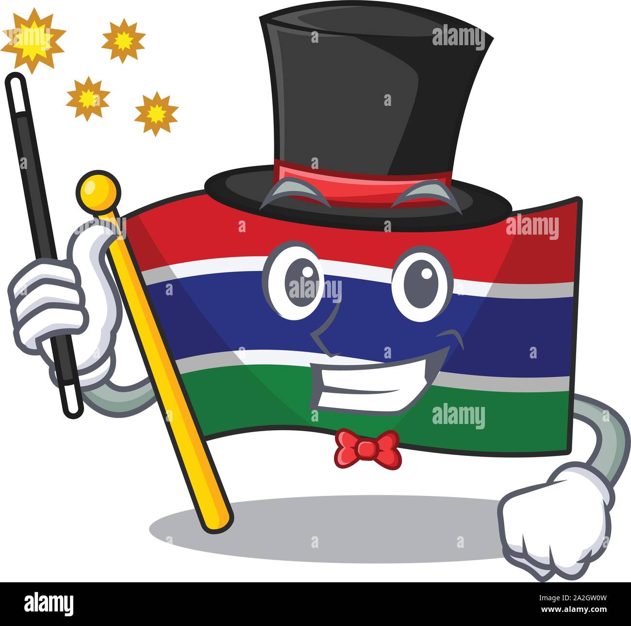 Magician flag gambia placed in mascot drawer Stock Vector Image & Art ...