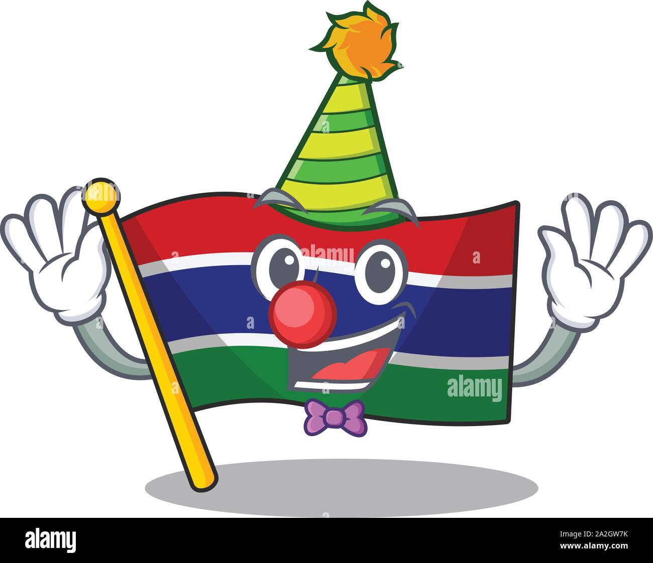 Clown flag gambia placed in mascot drawer Stock Vector Image & Art - Alamy