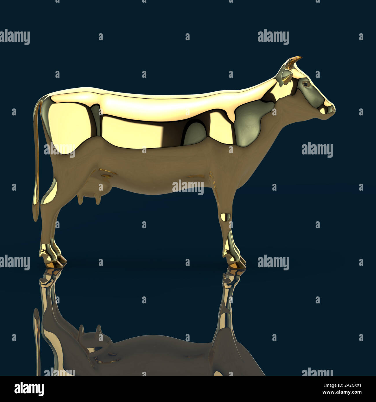 Cow concept - 3D Illustration Stock Photo - Alamy