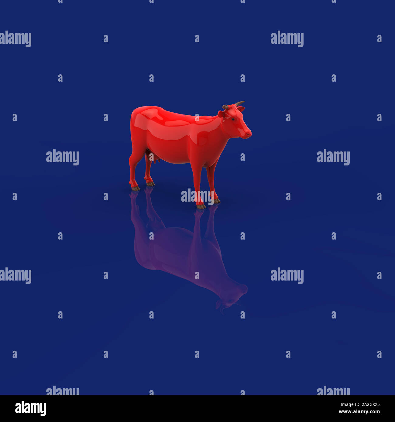 Cow concept - 3D Illustration Stock Photo - Alamy