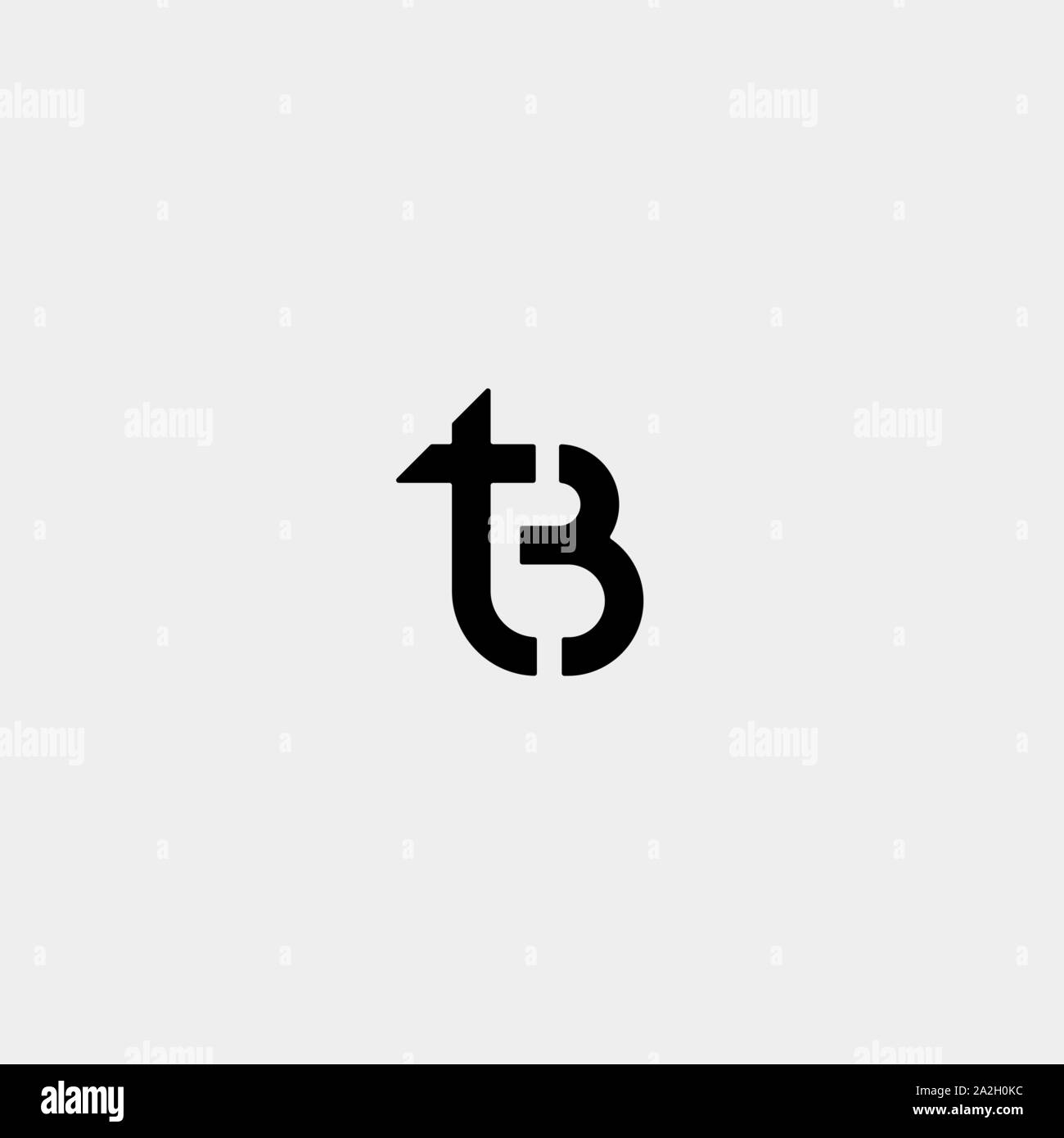 Letter TB BT T B Logo Design Simple Vector Elegant Stock Vector Image ...
