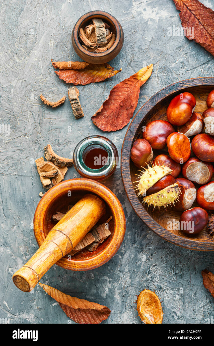 Chestnut oil extract hi-res stock photography and images - Alamy