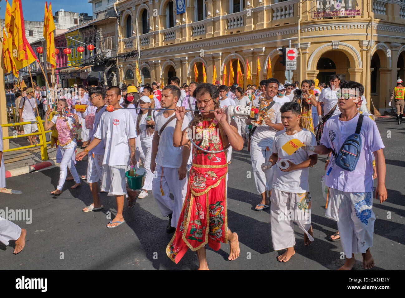 A procession during the Vegetarian Festival (Nine Emperor Gods Festival ...