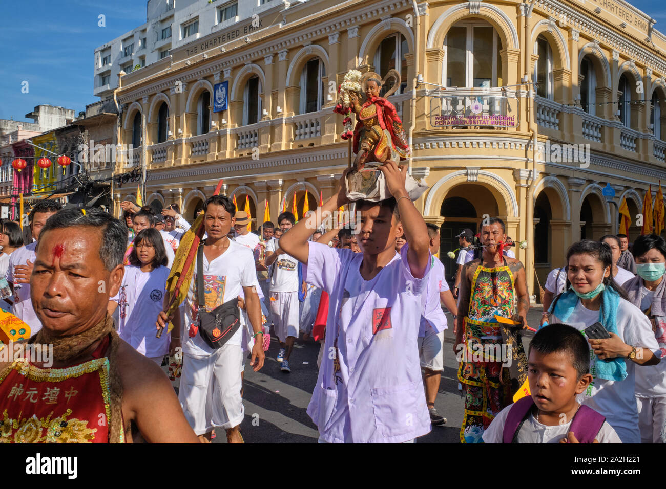 A procession during the Vegetarian Festival (Nine Emperor Gods Festival ...