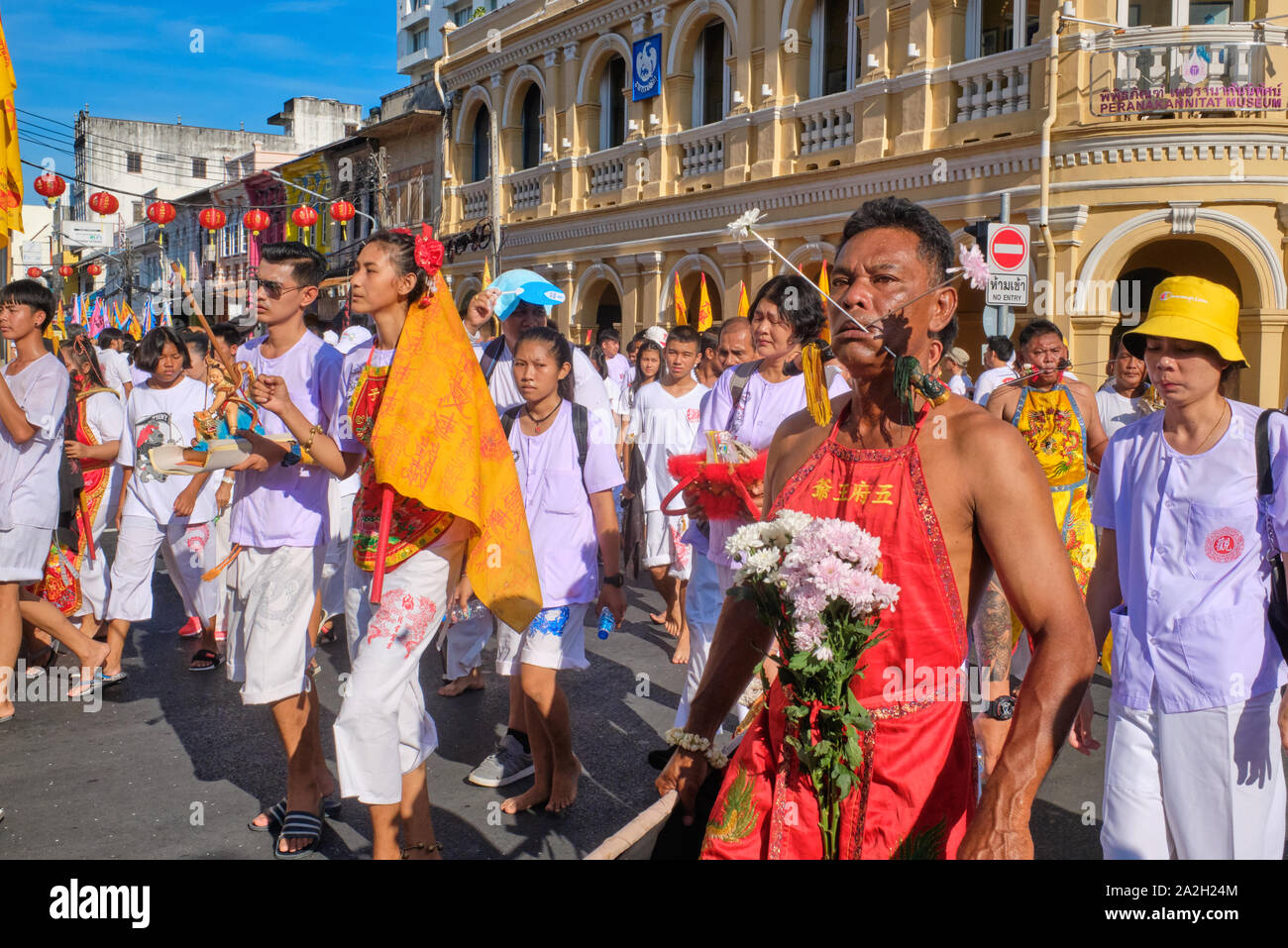 A procession during the Vegetarian Festival (Nine Emperor Gods Festival ...
