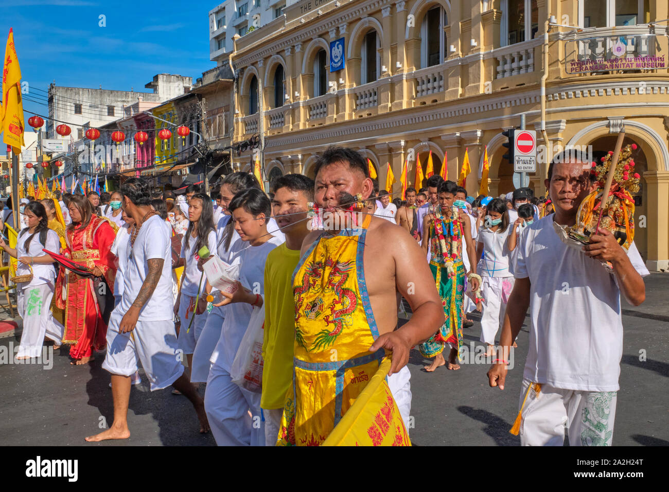 A procession during the Vegetarian Festival (Nine Emperor Gods Festival ...