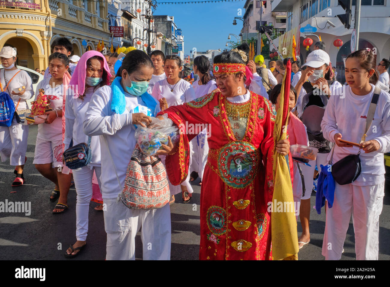 A procession during the Vegetarian Festival (Nine Emperor Gods Festival ...