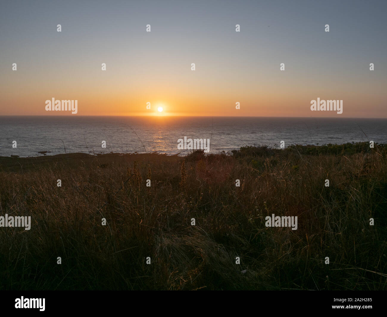 Sunset Over Ocean Montana De Oro State Park Los Osos California Usa