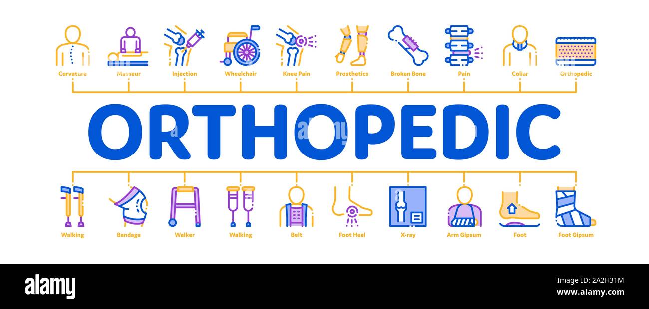 Orthopedic Minimal Infographic Banner Vector Stock Vector Image & Art ...