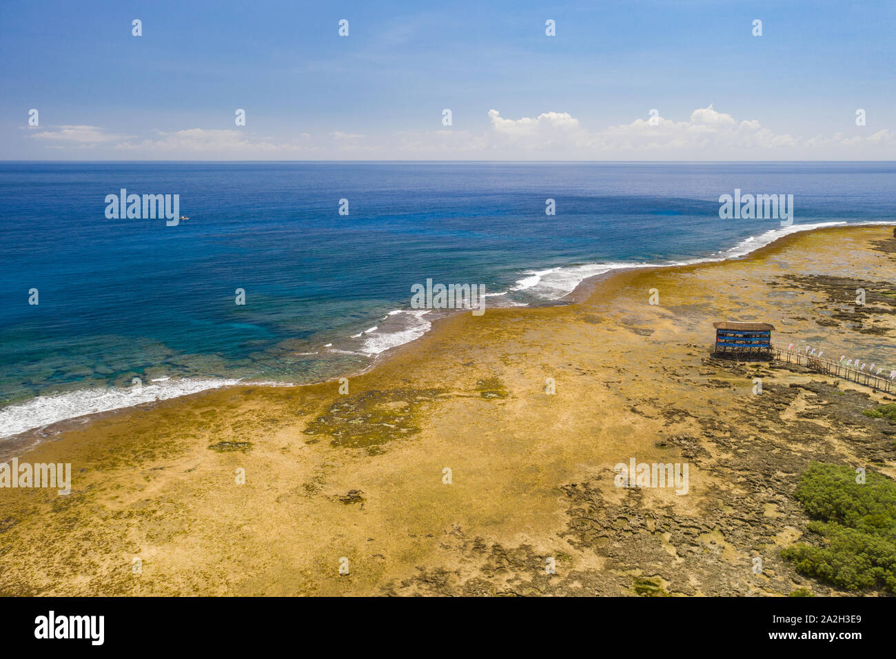 Aerial view of famous cloud 9 surf area,Siargao,Philippines Stock Photo ...