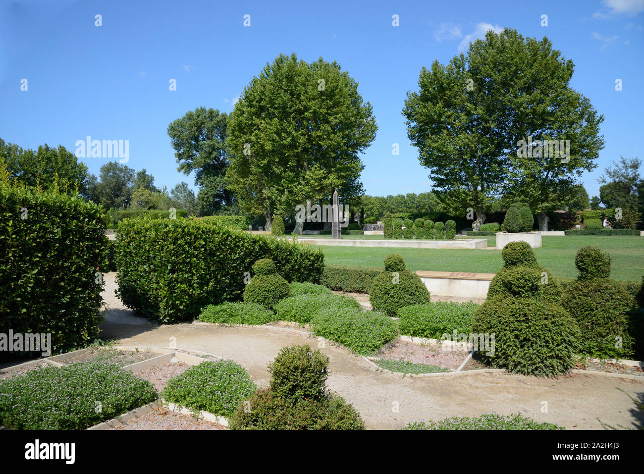 Roman-Themed Garden or Roman Garden on Site of Ancient Hippodrome with ...