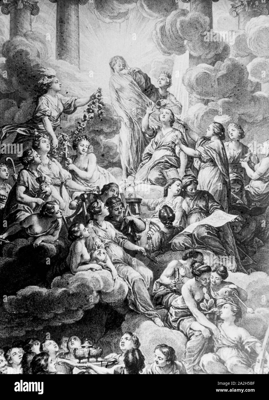 Encyclopedie frontispice section 256px Stock Photo - Alamy