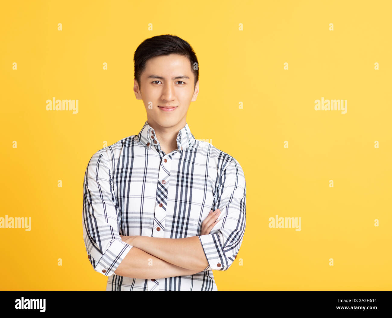 Handsome young man happy smile hi-res stock photography and images - Alamy