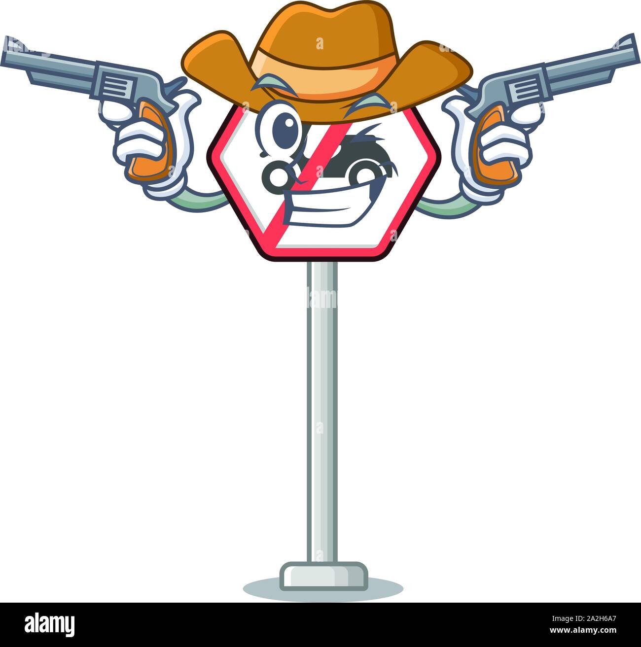 Cowboy no motorcycles mascot isolated with cartoon Stock Vector Image ...