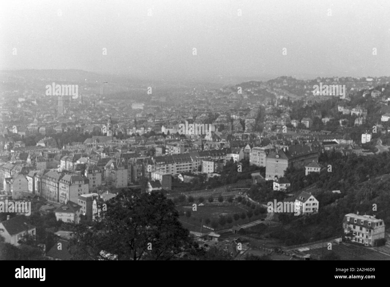 Deutschland 1930er jahre view to the city of stuttgart hi-res stock ...