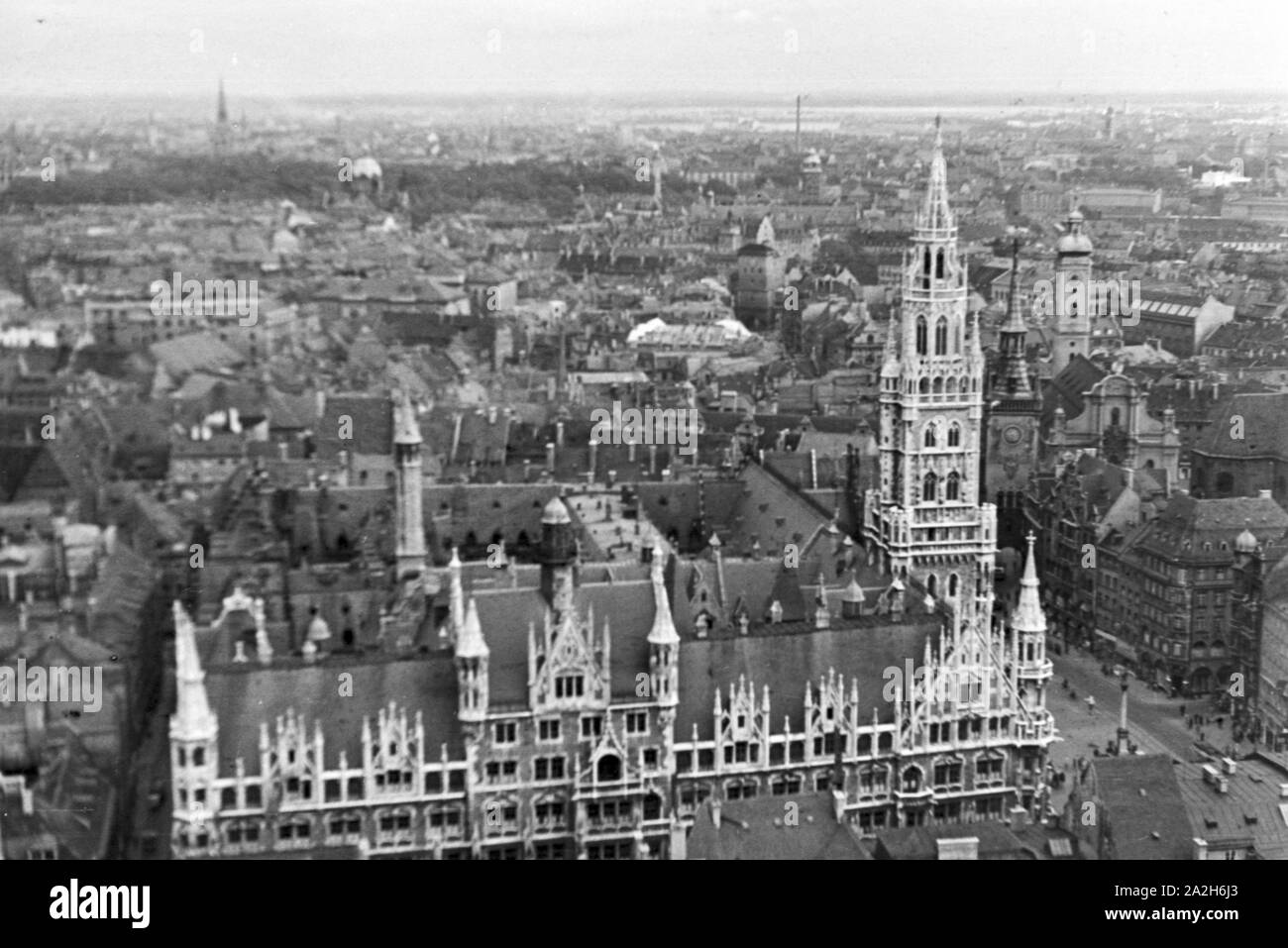 Deutschland 1930er jahre vie to the city of munich hi-res stock ...
