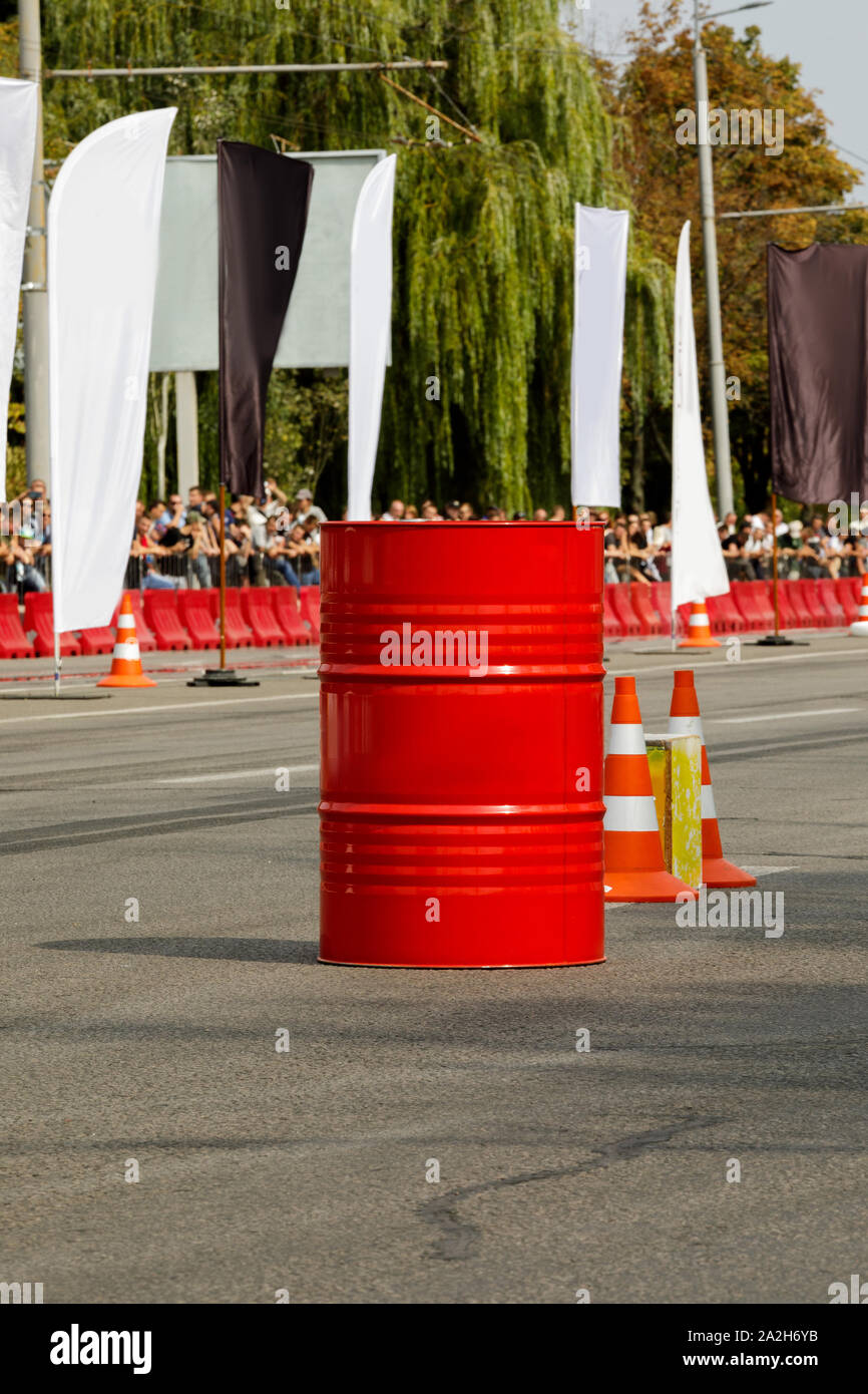 Barrel on the road hi-res stock photography and images - Alamy