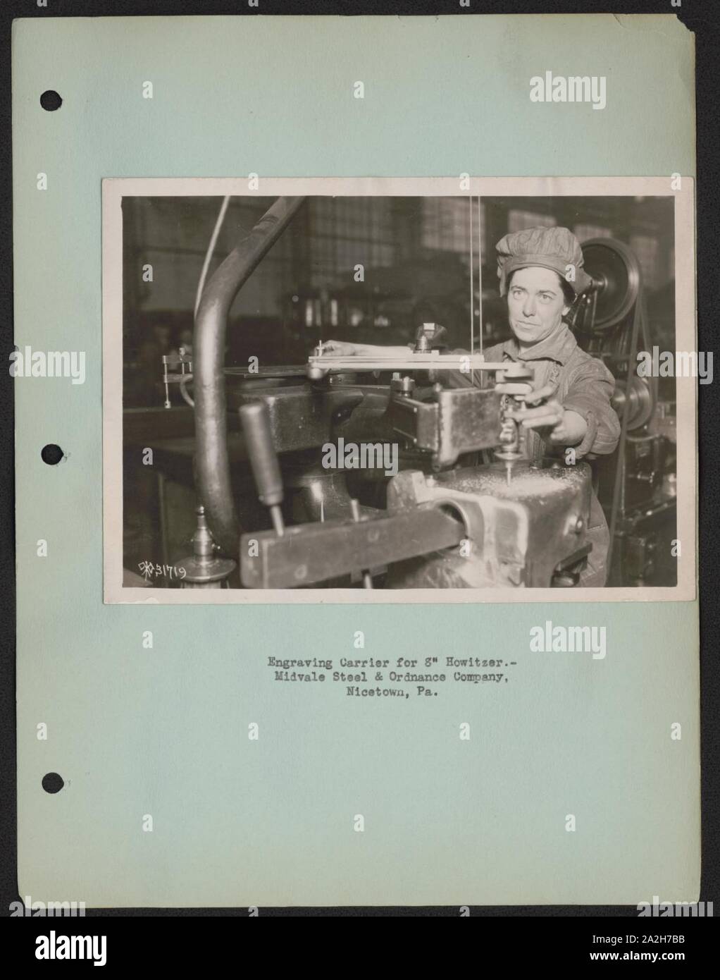Engraving carrier for 8‘ Howitzer - Midvale Steel & Ordnance Company ...