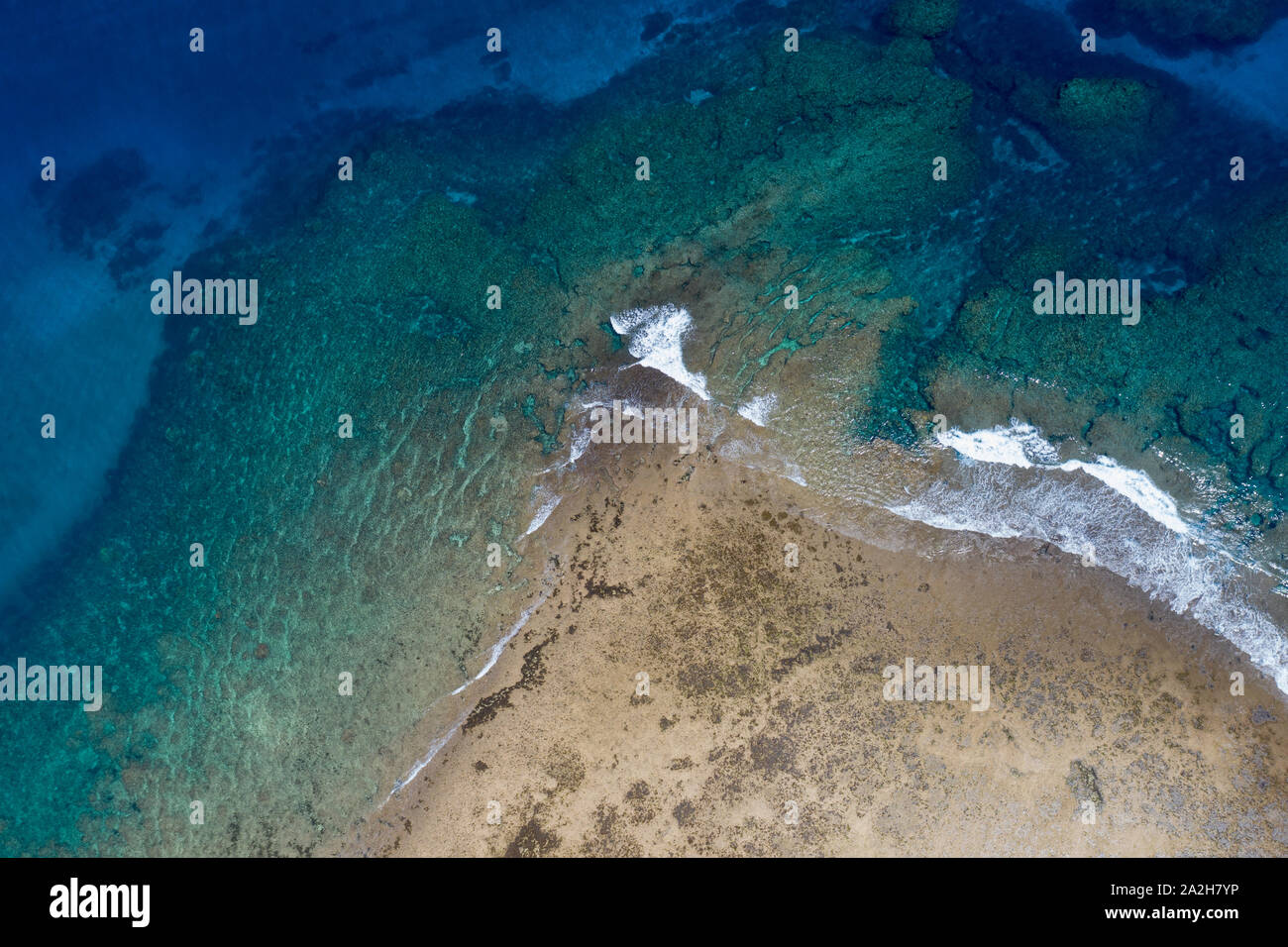 Aerial view of coastal area near Cloud 9 surf area,Siargao,Philippines ...