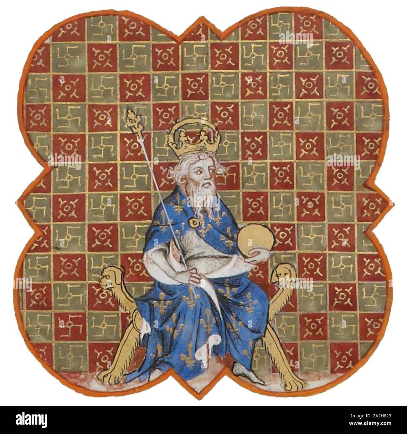 Enluminure de manuscrit médiéval Stock Photo - Alamy