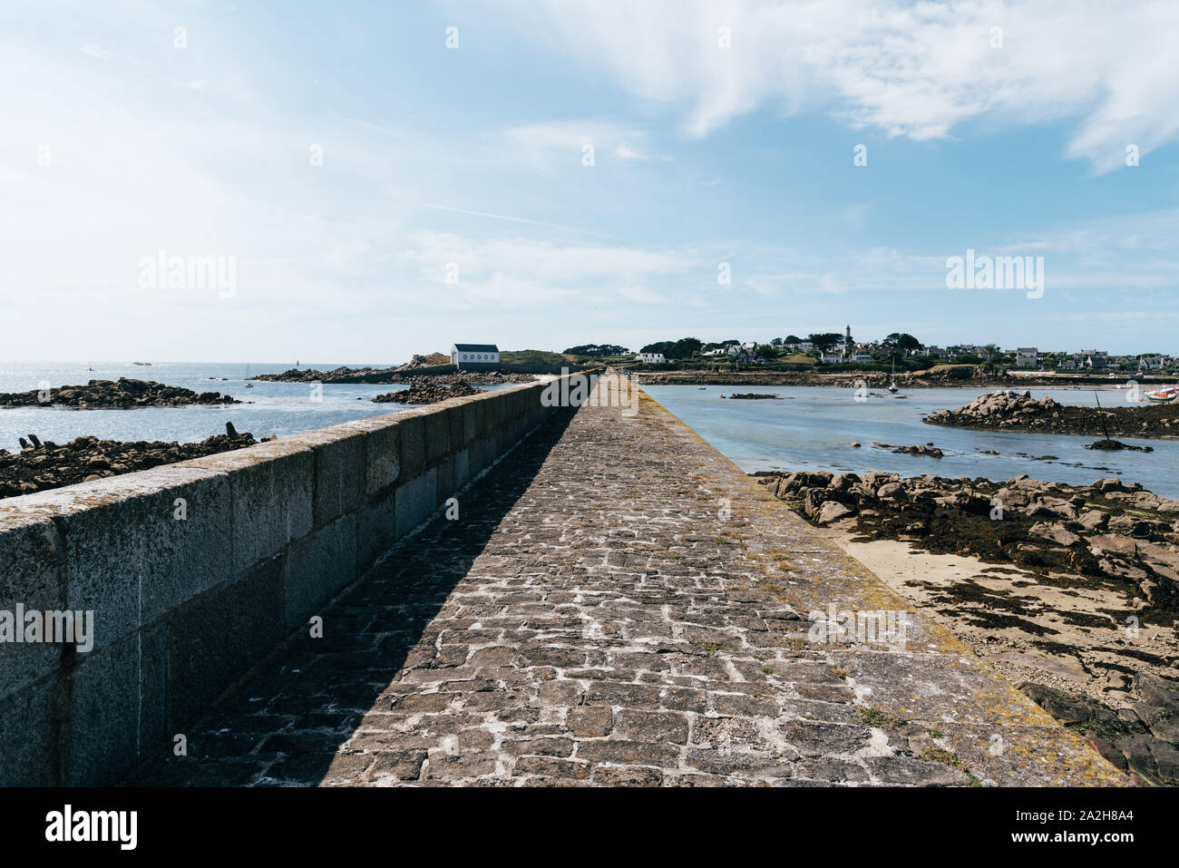 The harbour of the Island of Batz a sunny day of summer Stock Photo - Alamy