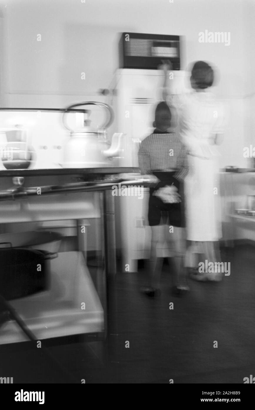 Mother son communication Black and White Stock Photos & Images - Alamy