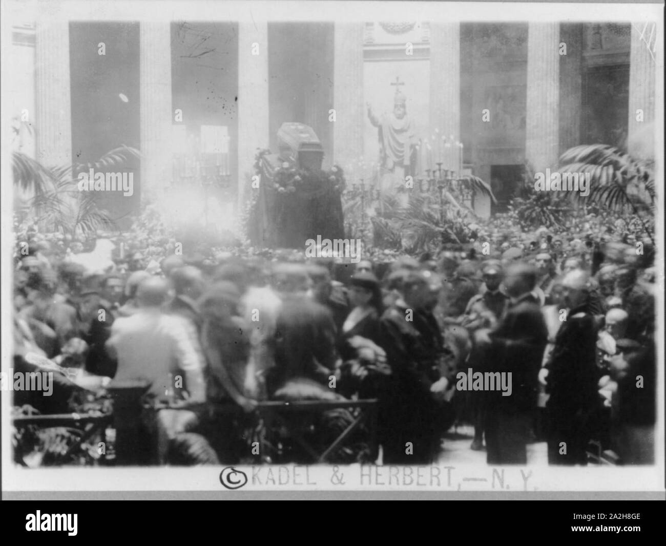 Enrico Caruso, 1873-1921, funeral at Church San Francisco de Paulo in ...