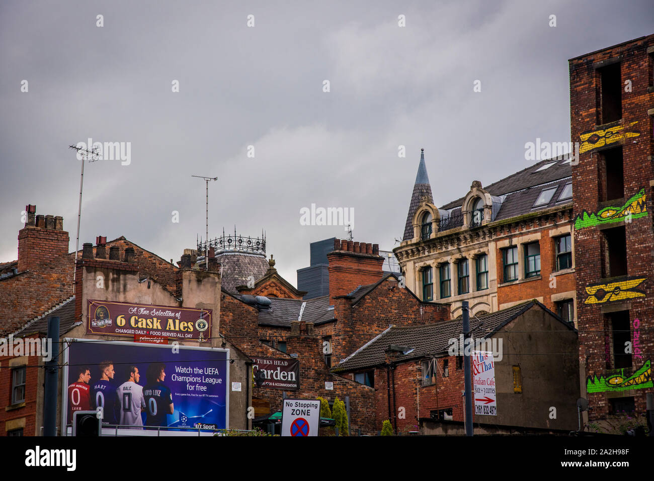 Manchester Skyline on a cloudy Sky Stock Photo - Alamy