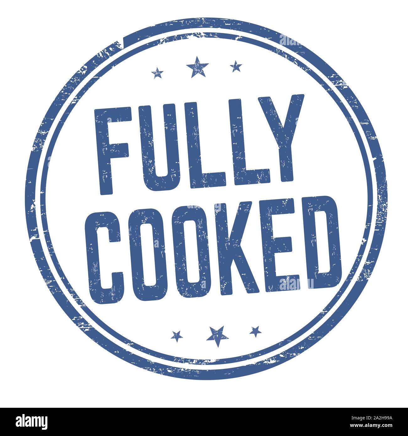 Fully cooked sign or stamp on white background, vector illustration ...
