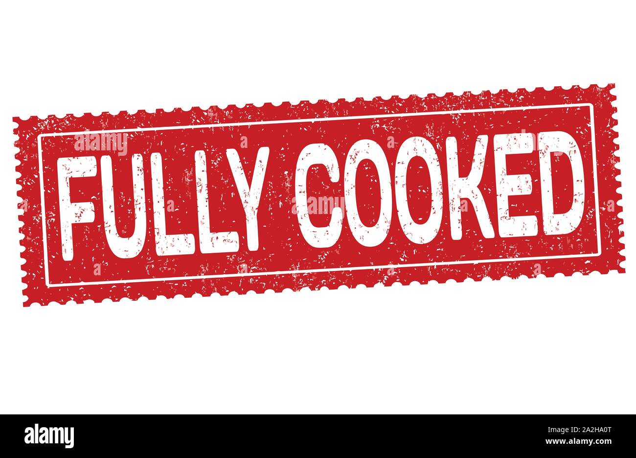 Fully cooked sign or stamp on white background, vector illustration ...
