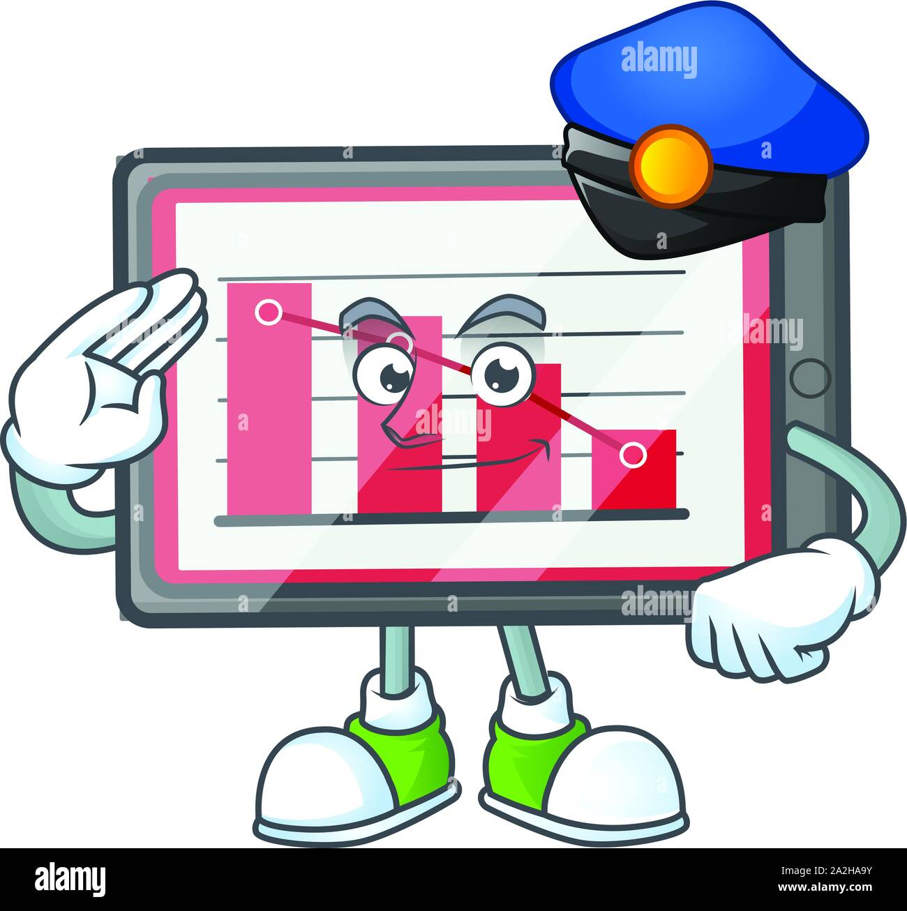 Police down chart horizontal table with mascot Stock Vector Image & Art ...